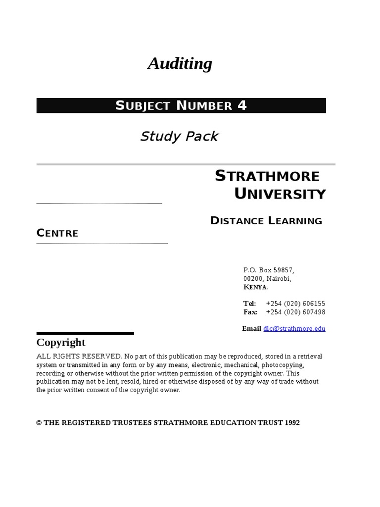 Auditing Harold) PDF | PDF | Financial Audit | Audit