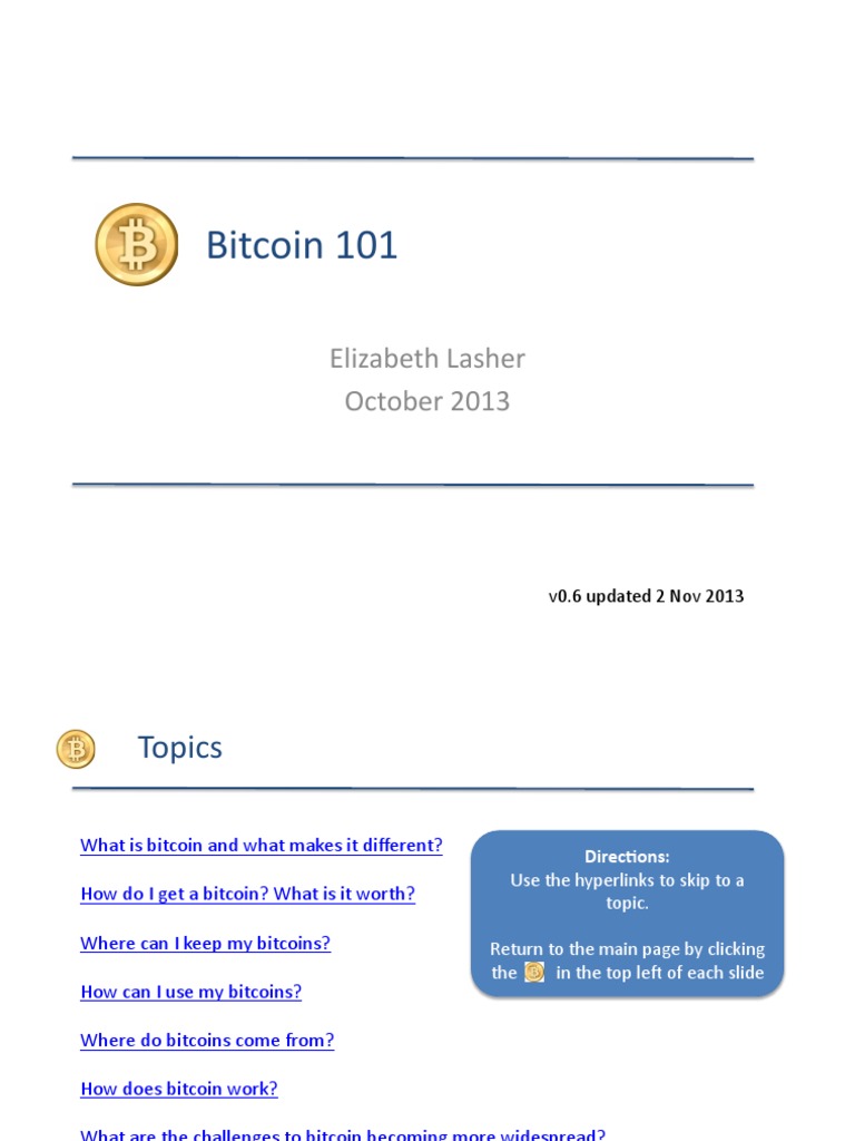 Bitcoin 101 | PDF | Currency | Financial Technology