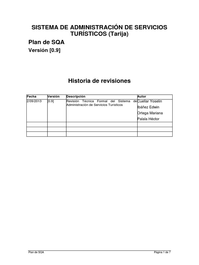 Plan Sqa | PDF | Bases de datos | Software