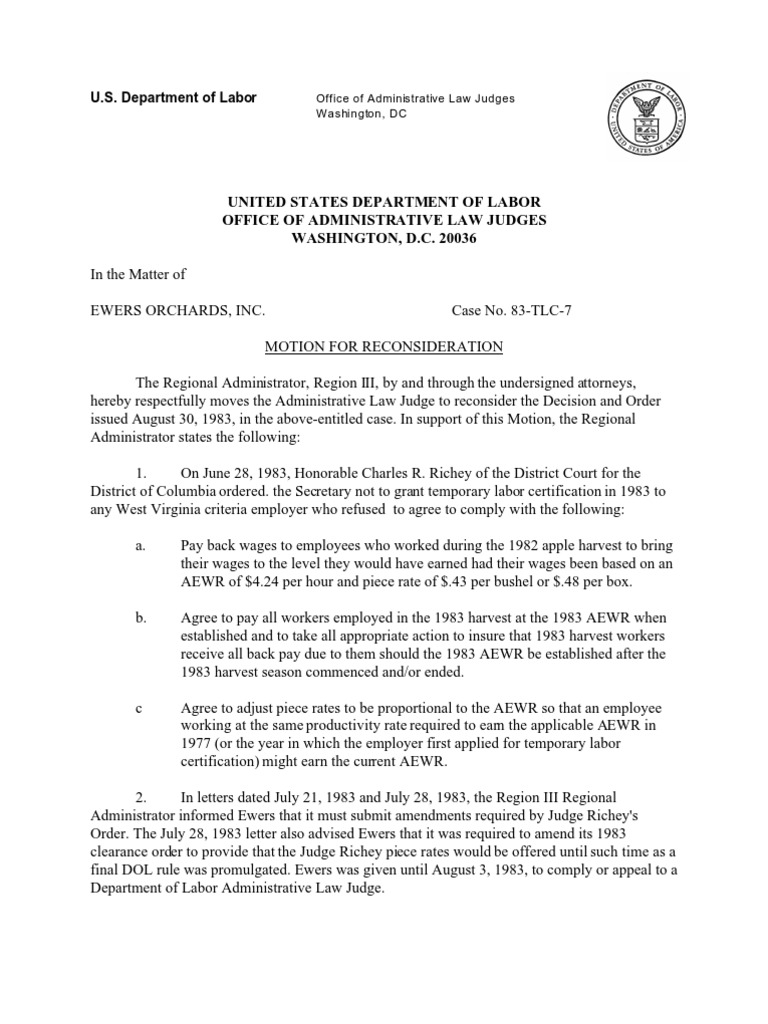Department of Labor: 1983 00007 | PDF | Law