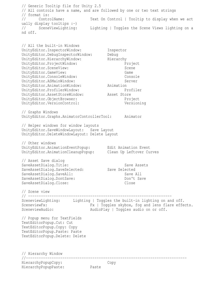 Unity Editor Tooltip Reference | PDF | Texture Mapping | Shader