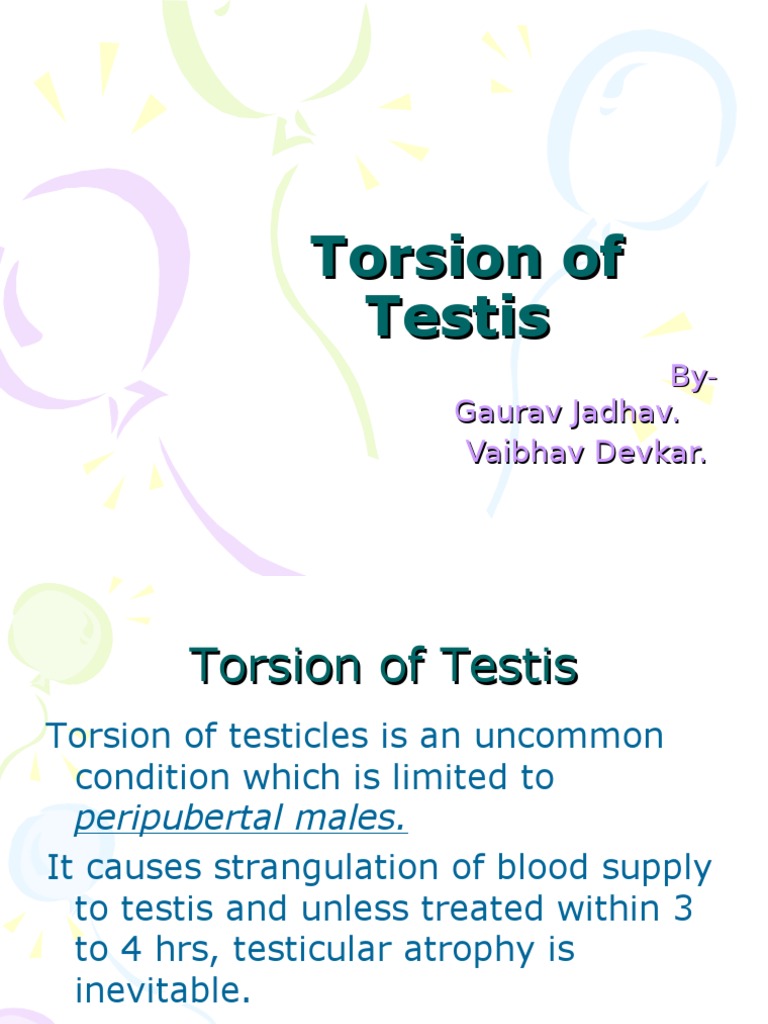 Testicular Torsion | Testicle | Rtt