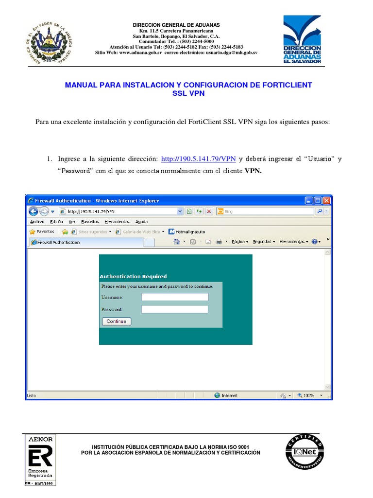 Guía de Configuración de FortiClient VPN | PDF | Transport Layer ...