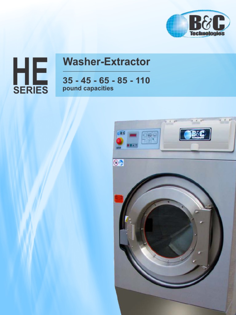 HE Commercial Washer Brochure PDF | Washing Machine | Mechanical ...