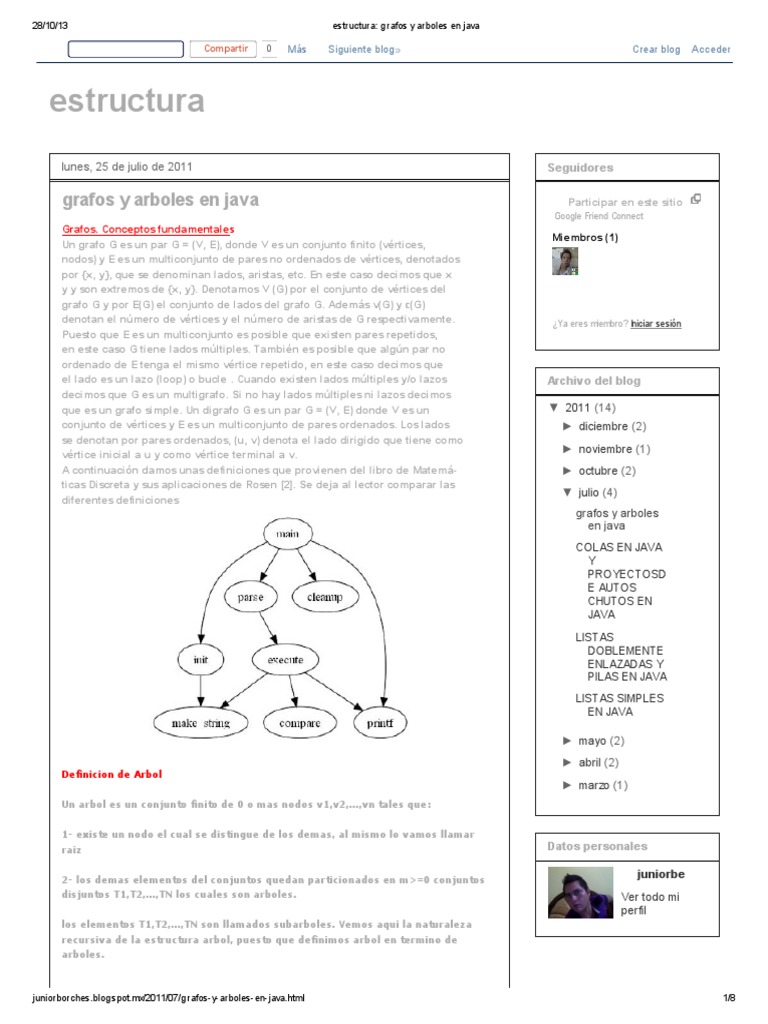 Estructura - Grafos y Arboles en Java PDF | PDF | Matemáticas discretas | Informática teórica