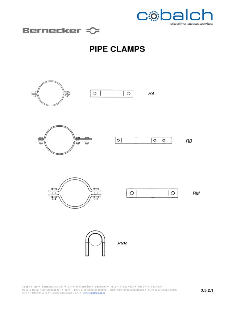 Bernecker Pipe Clamps Catalogue | PDF | Galvanization | Pipe (Fluid ...
