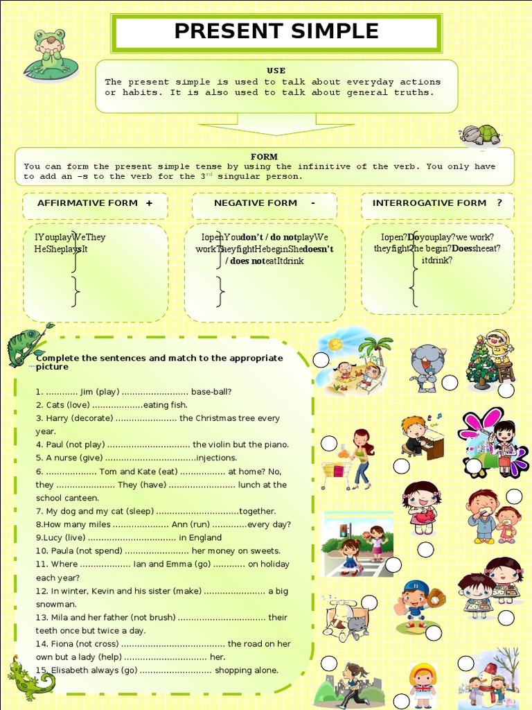 7 Ano - Friends - Present Simple | PDF | Syntactic Relationships | Languages