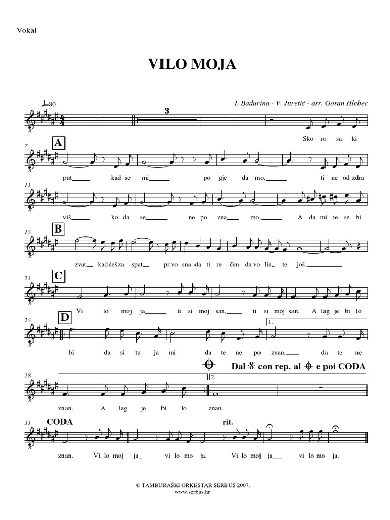 Vilo Moja 01 Vokal PDF | PDF