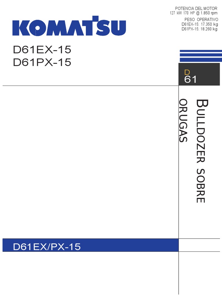 D61ex 15 | PDF | Transmisión (Mecánica) | Engranaje