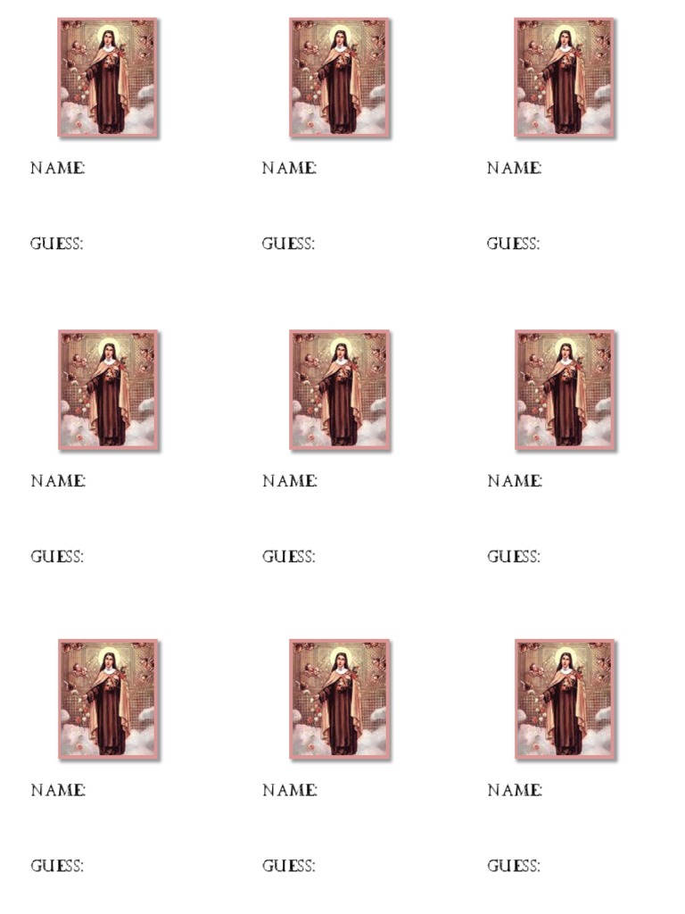 All Saints Jars Guess Slips | PDF