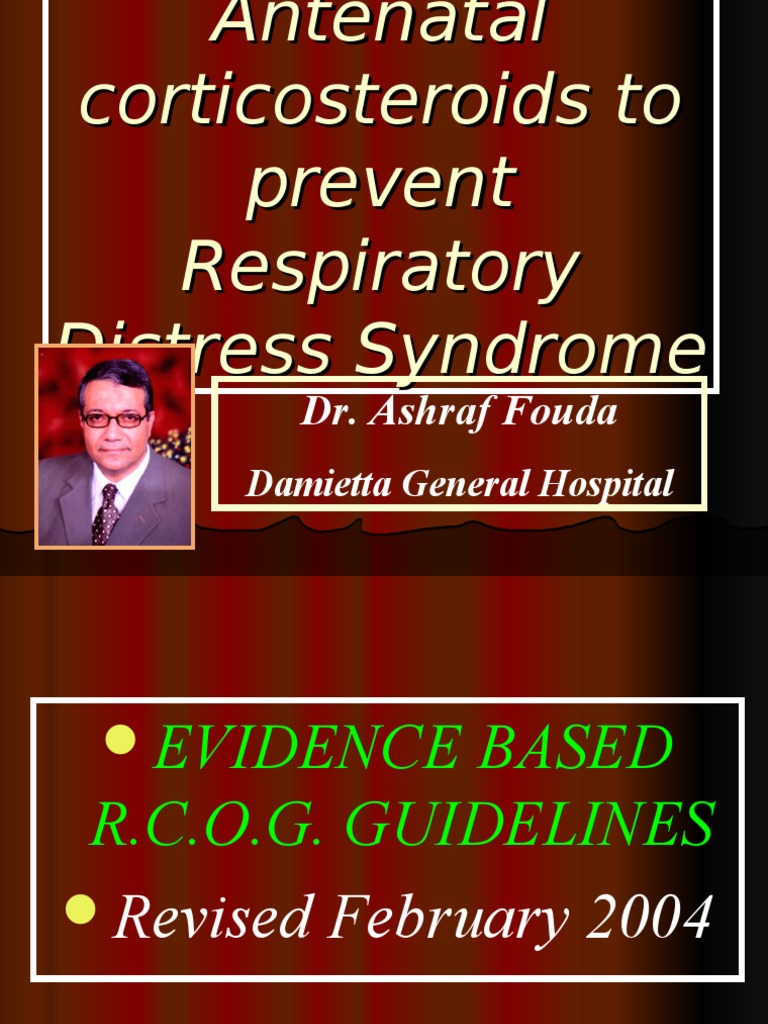 RCOG Guidelines on Antenatal Corticosteroids | PDF | Preterm Birth ...