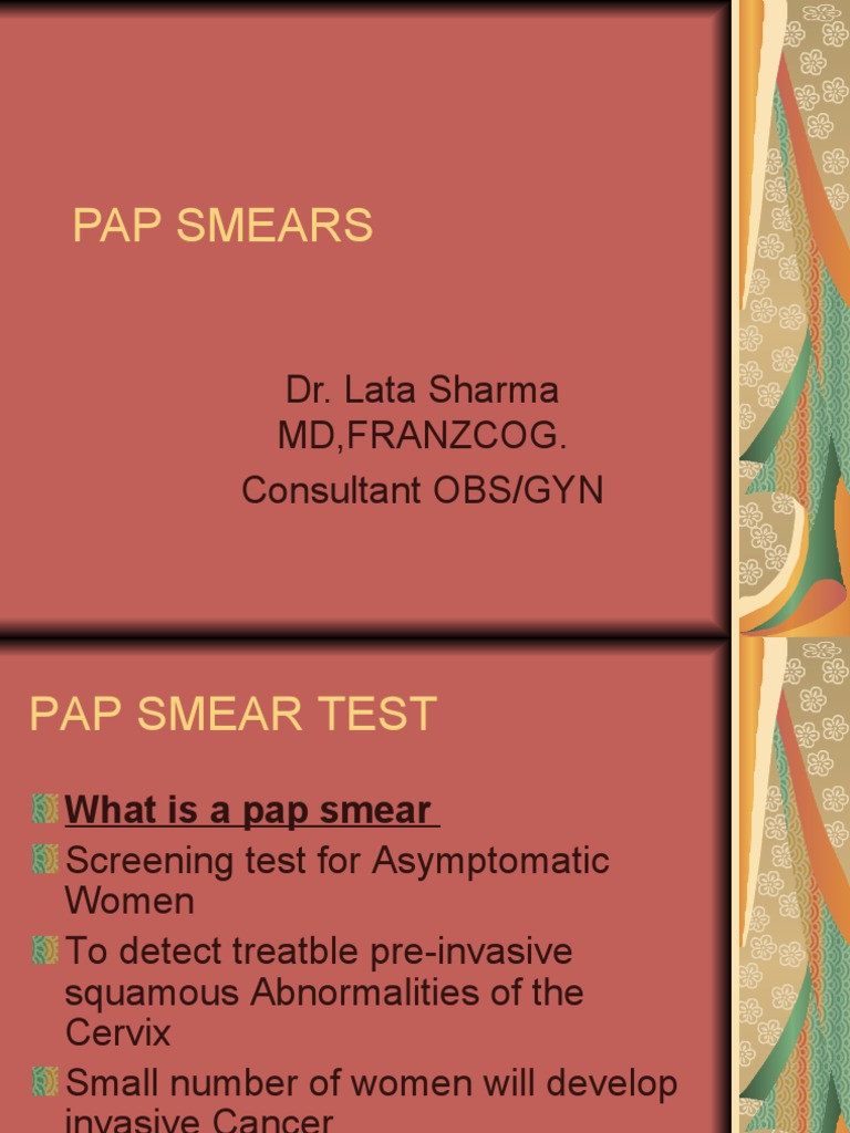 Pap Smears | PDF | Cervical Cancer | Gynaecology