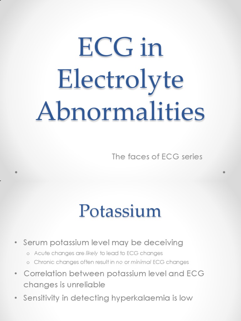 ECG Changes in Electrolyte Imbalances | PDF | Clinical Medicine ...