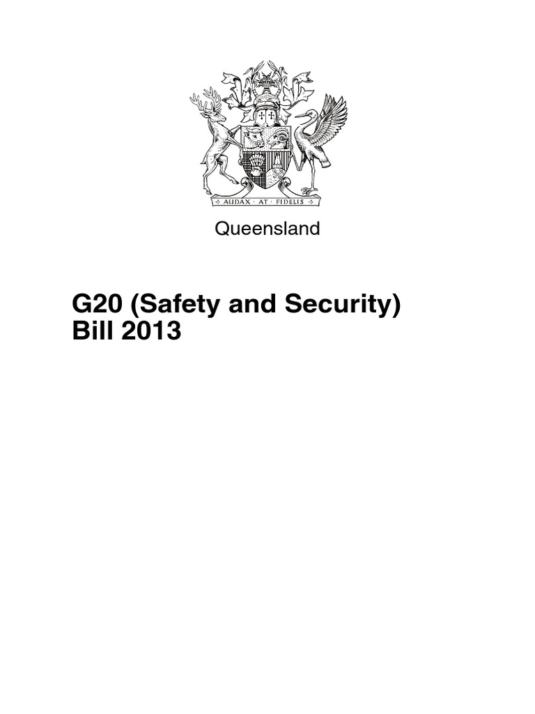 G20 (Safety and Security) Bill 2013 | PDF | Social Institutions ...