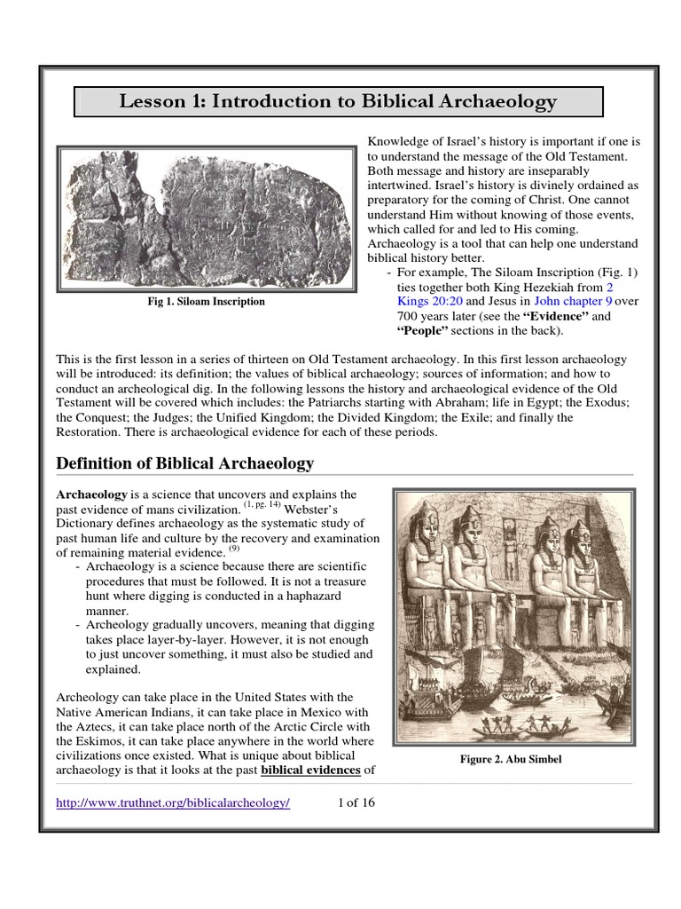 Introduction to Biblical Archaeology | PDF | Isaac | Book Of Genesis
