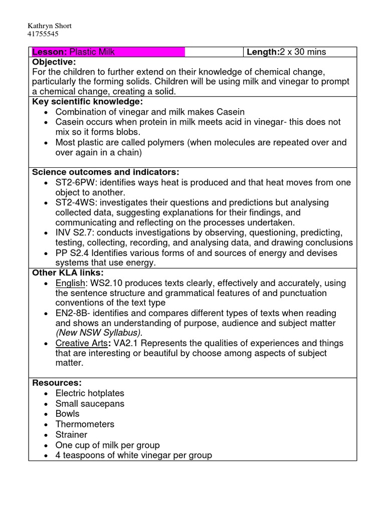 Science Lesson 3 | PDF | Plastic | Experiment