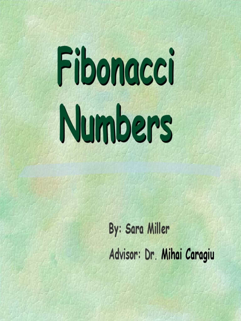 Fibonacci Numbers | PDF | Mathematical Objects | Mathematical Analysis