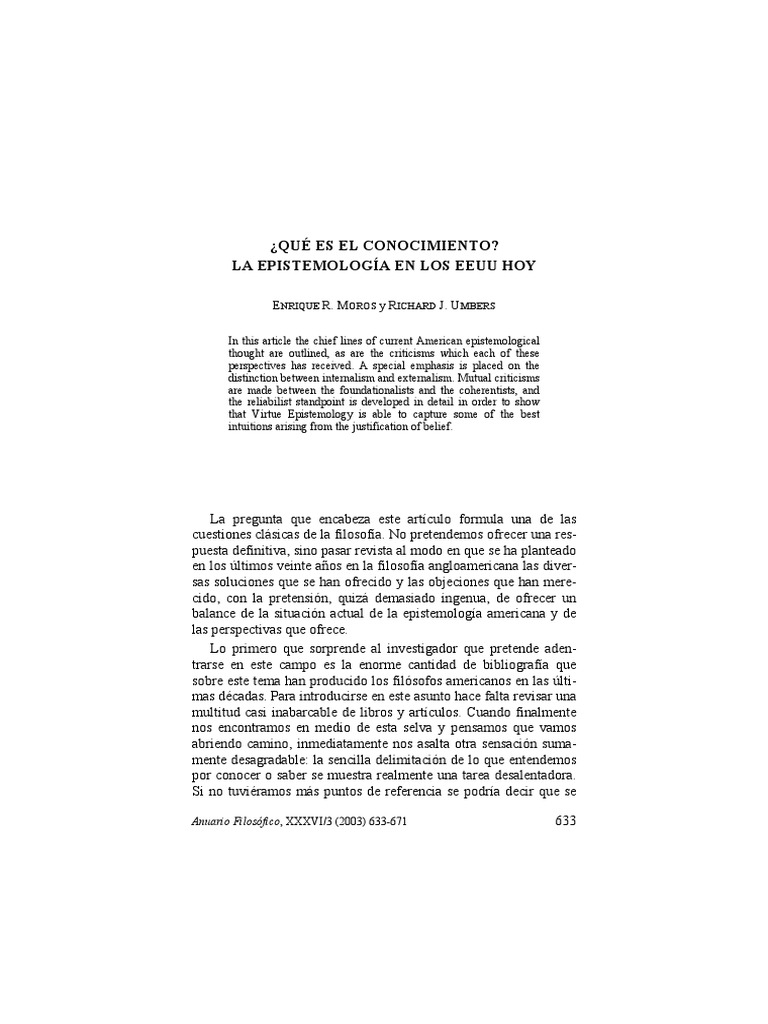 Definición de Conocimiento | PDF