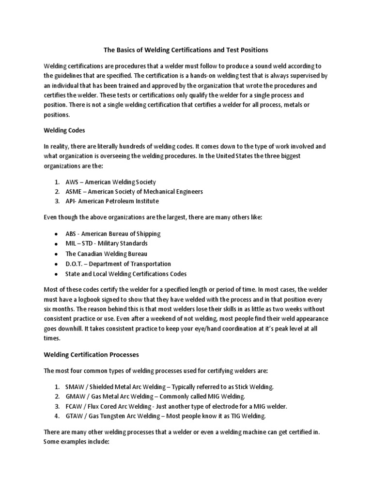Welder Certification PDF | PDF | Welding | Construction
