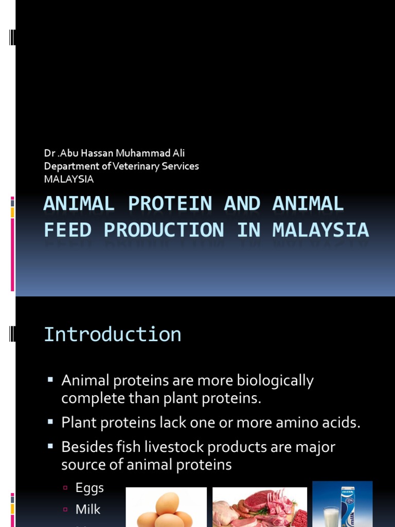 Animal Protein and Animal Feed Production in Malaysia PDF | PDF ...