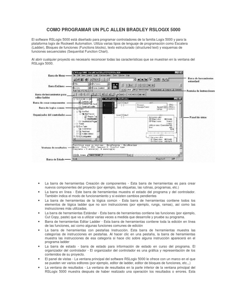 Como Programar Un PLC Allen Bradley Rslogix 5000 | PDF | Microsoft ...
