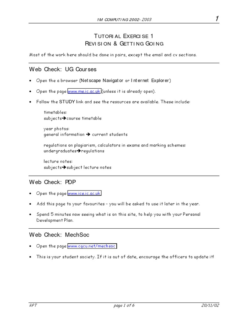 T E 1 R & G G: Utorial Xercise Evision Etting Oing | PDF | Matrix ...