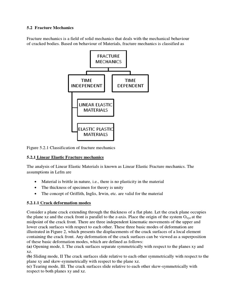 Linear Elastic Fracture Mechanics Report PDF | PDF | Fracture Mechanics | Fracture