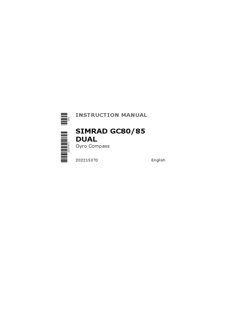 GC80-85 Dual OM EN 20221537 D W | PDF | Compass | Electrical Connector