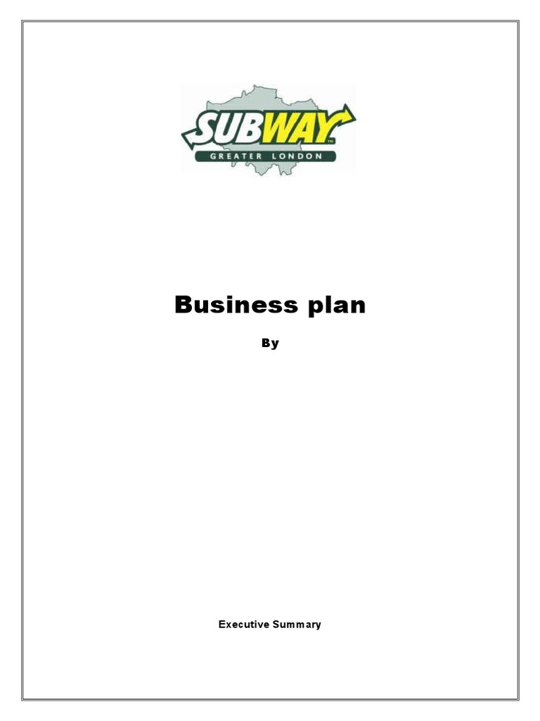 Subway Plan | PDF | Fast Food Restaurants | Expense