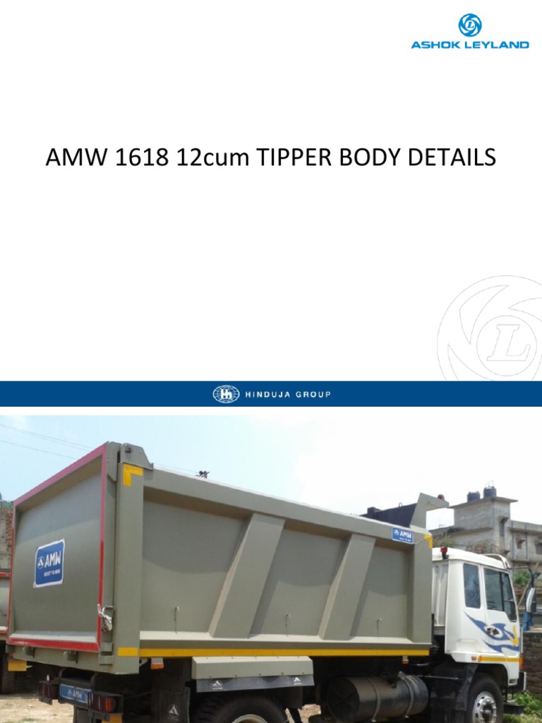 AMW 1618 Tipper Body Specifications | PDF | Home & Garden