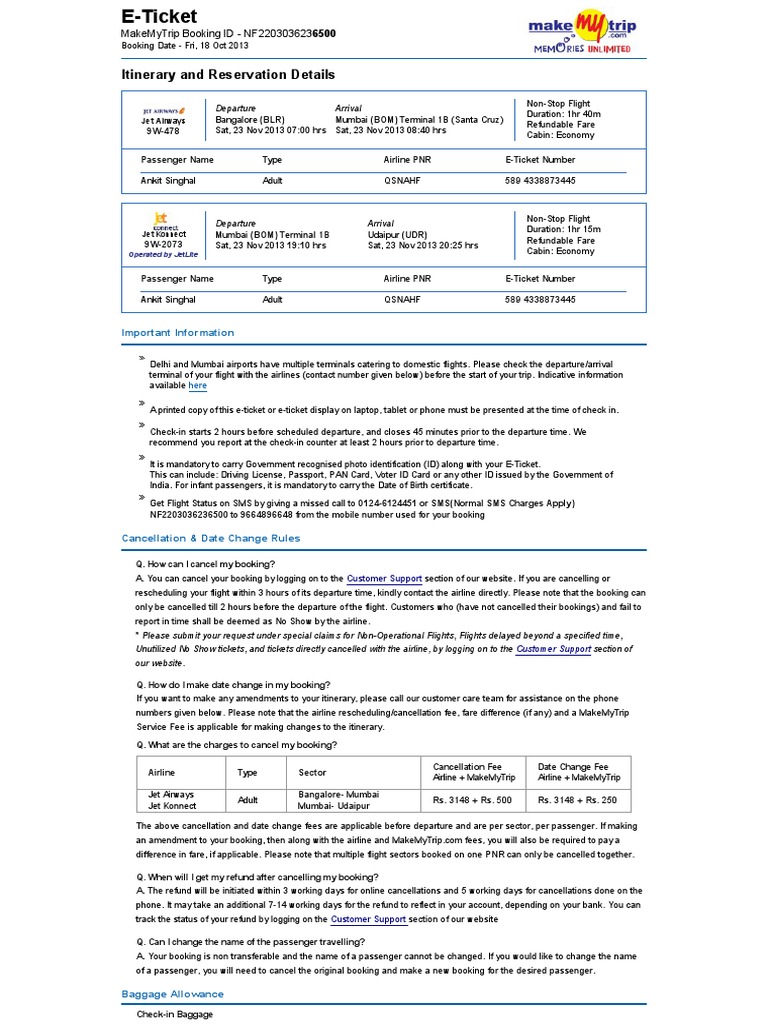 NF2203036236500 Eticket PDF | PDF | Mobile App | Baggage