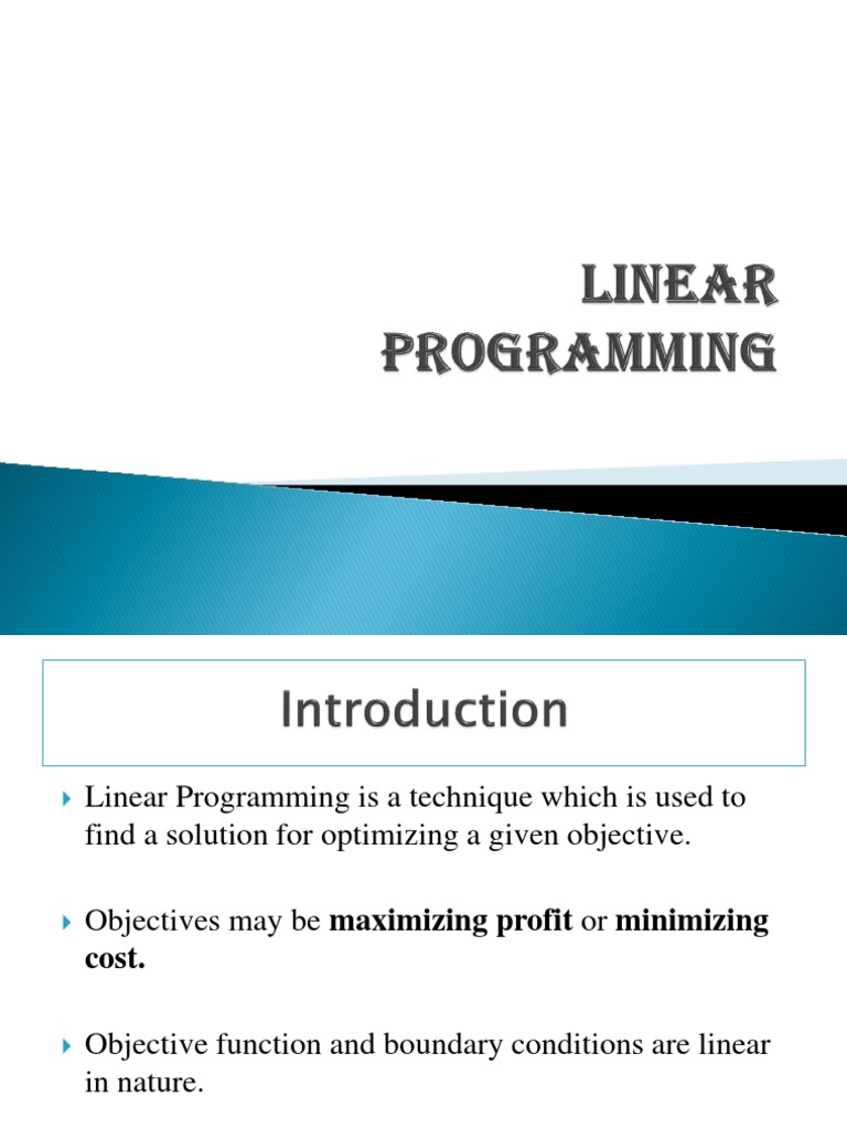 Lpp Pdf Linear Programming Loss Function 1532