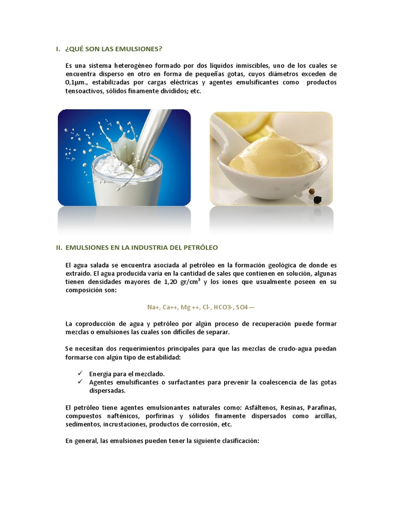 QUÉ SON LAS EMULSIONES | Emulsión | Tensioactivo
