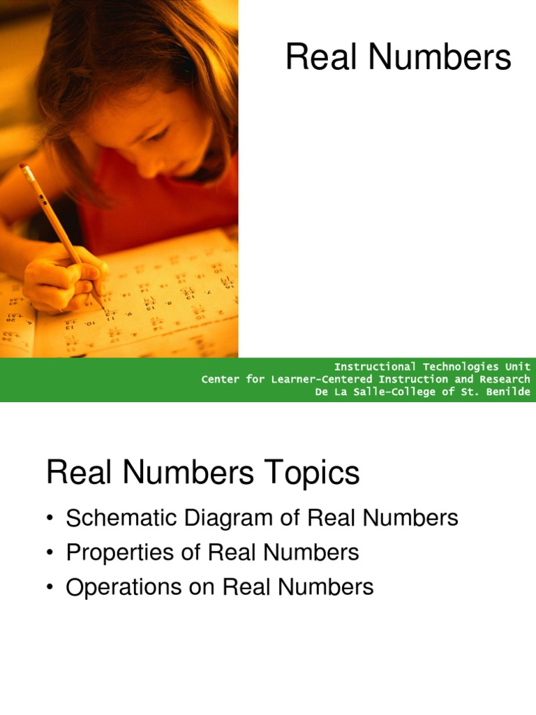 Real Number System Overview | PDF | Integer | Real Number