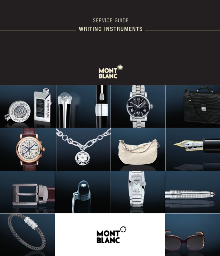 Montblanc Writing Instruments Service Guide US | PDF | Pen | Art Materials