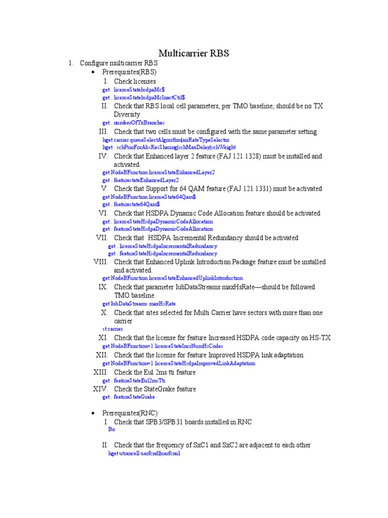 Multicarrier RBS Configuration and Troubleshooting | PDF | High Speed ...