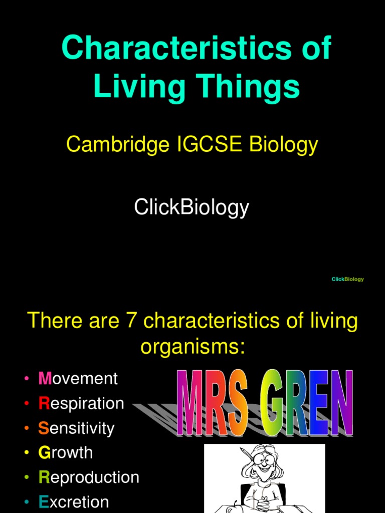 Characteristics of Living Things | PDF