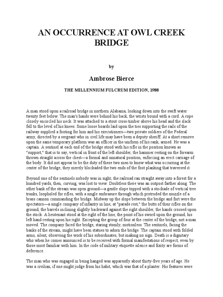 An Occurrence at Owl Creek Bridge | PDF | Rifle | Armed Conflict
