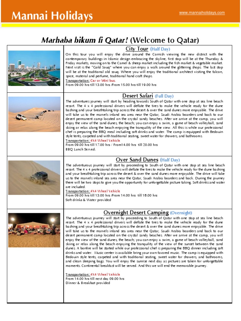 Qatar Tours & Activities Guide | PDF