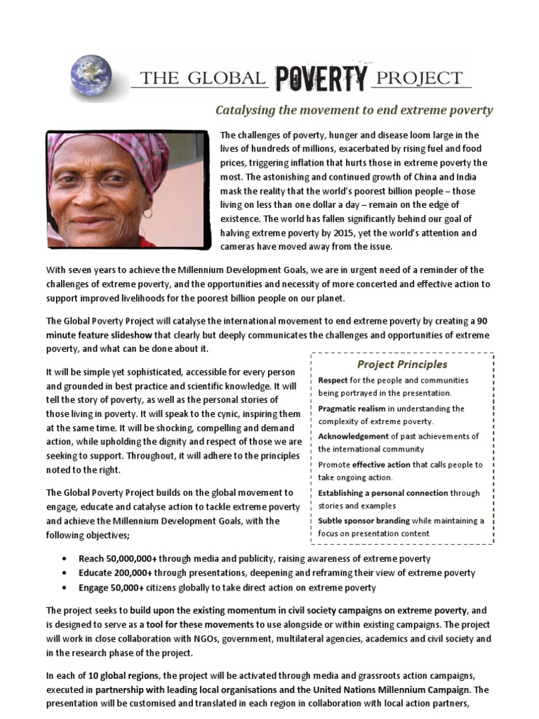 Global Poverty Project 3 Page Paper | PDF | Extreme Poverty | Poverty