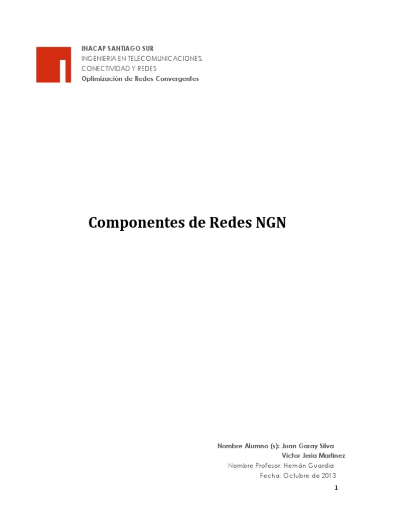 Componentes de NGN | PDF | Voz sobre IP | Red de computadoras