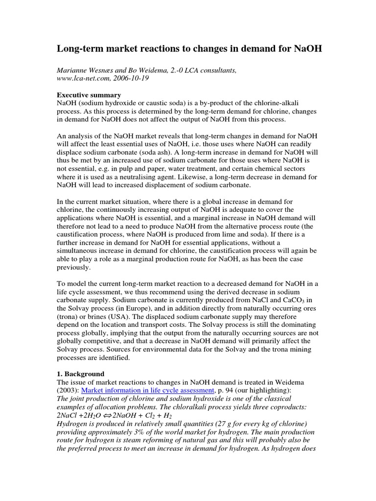 Naoh PDF | PDF | Sodium Hydroxide | Sodium Carbonate