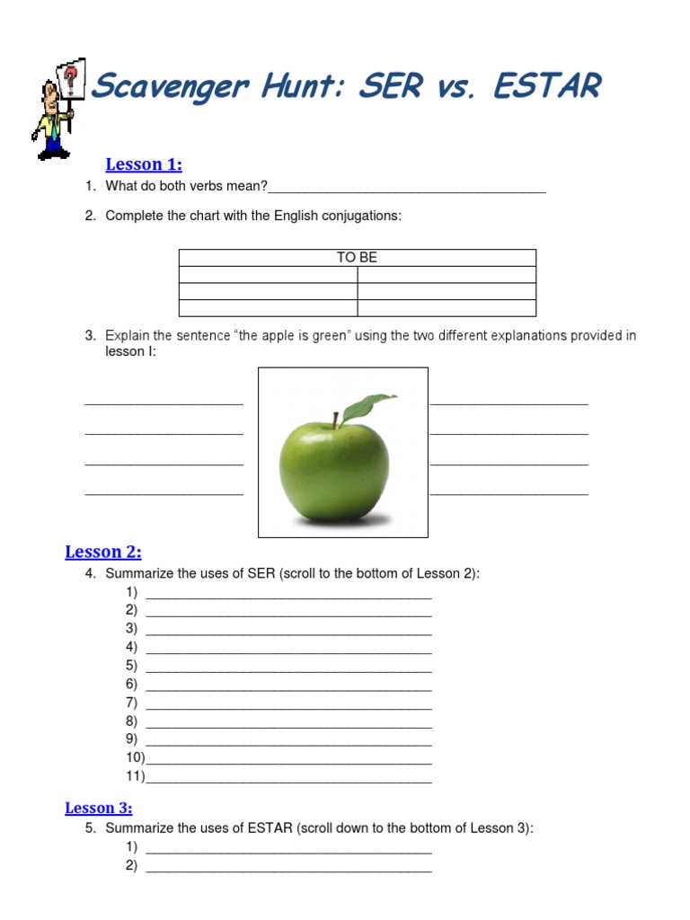 Understanding SER and ESTAR in Spanish | PDF