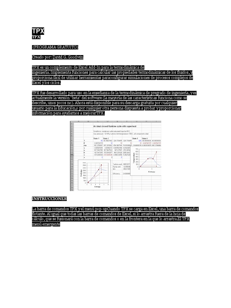 TPX | PDF | Microsoft Excel | Hoja de cálculo