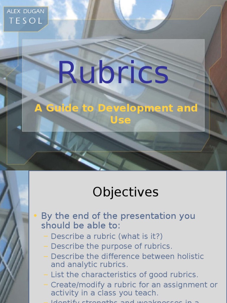 Creating Rubrics | PDF | Rubric (Academic) | Educational Assessment