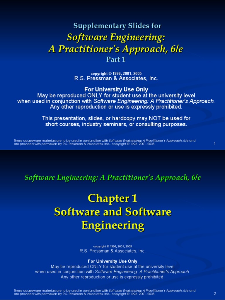 Software Engineering A Practitioners Approach 6e Pdf