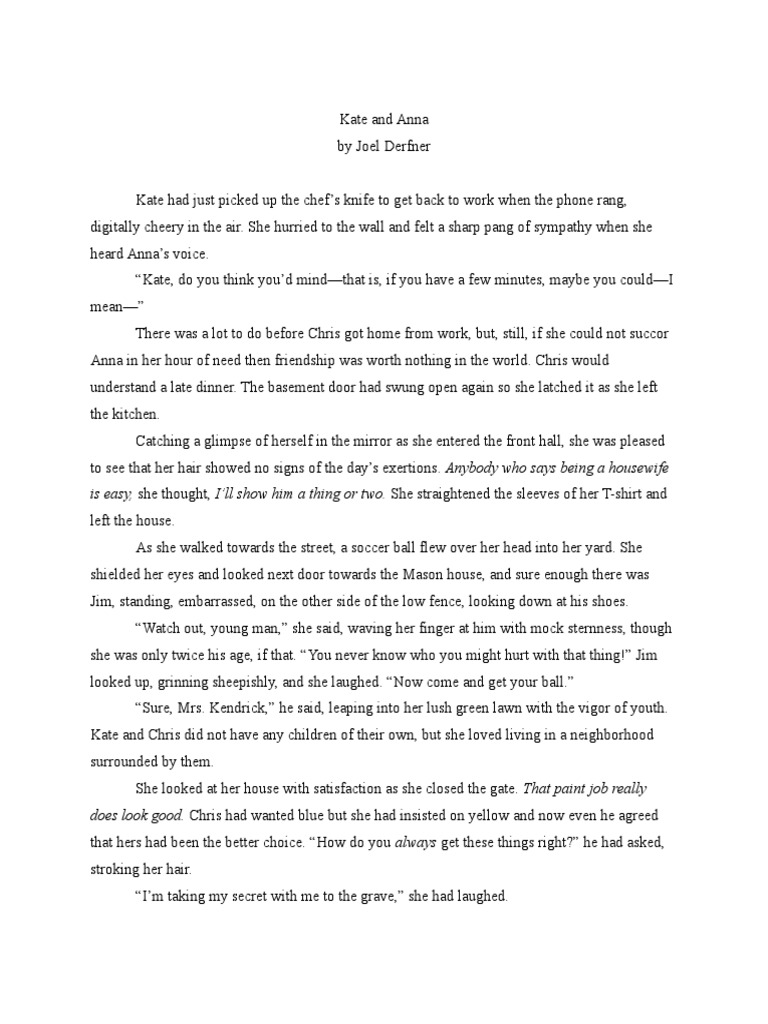 Kate and Anna | PDF | Leisure