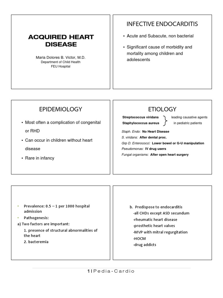 Acquired Heart Disease - Pediatric Cardio A | PDF | Heart Failure | Heart
