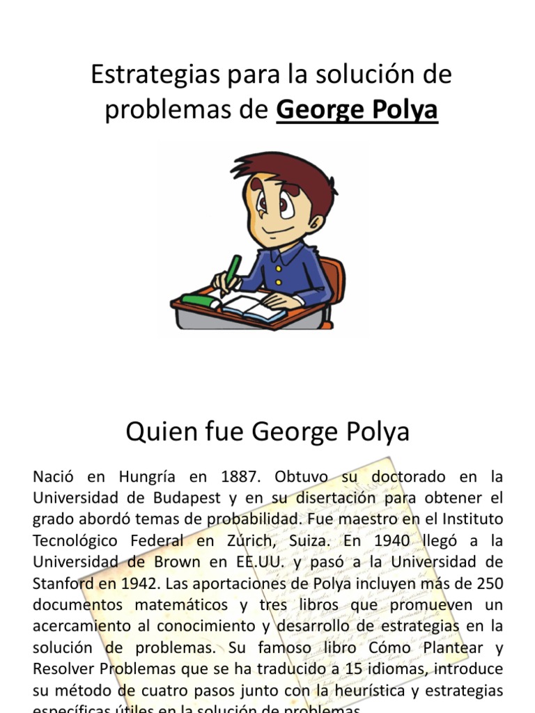 Estrategias para la solución de problemas de George Polya | Heurístico | Ciencia cognitiva