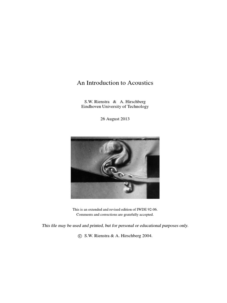 An Introduction To Acoustics PDF | PDF | Viscosity | Momentum